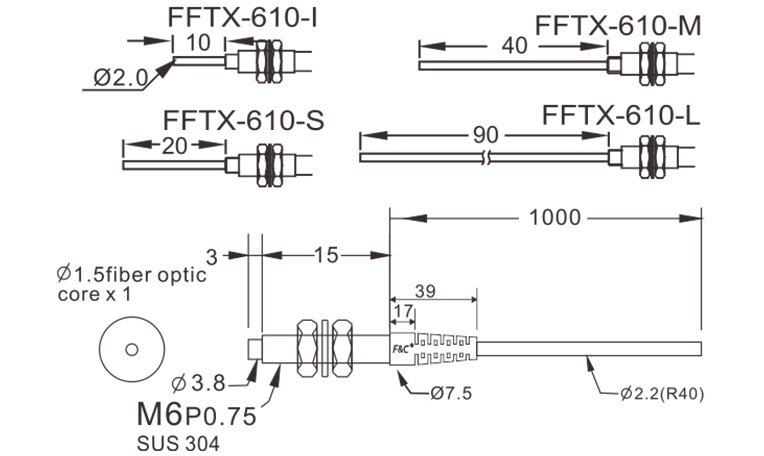 FFTX-610-对射光纤-F&C嘉准传感科技